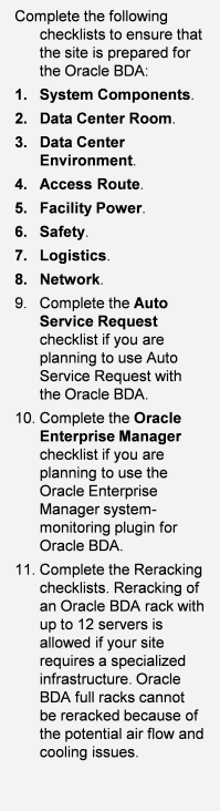 Oracle BDA Pre-Installation Steps